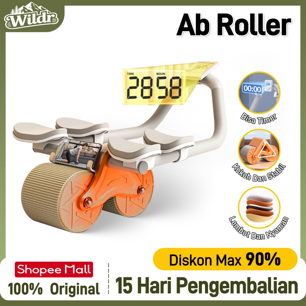 Jual Wildr Ab Roller 2in1 Automatic Rebound – Alat Perut + Push Up Sit ...