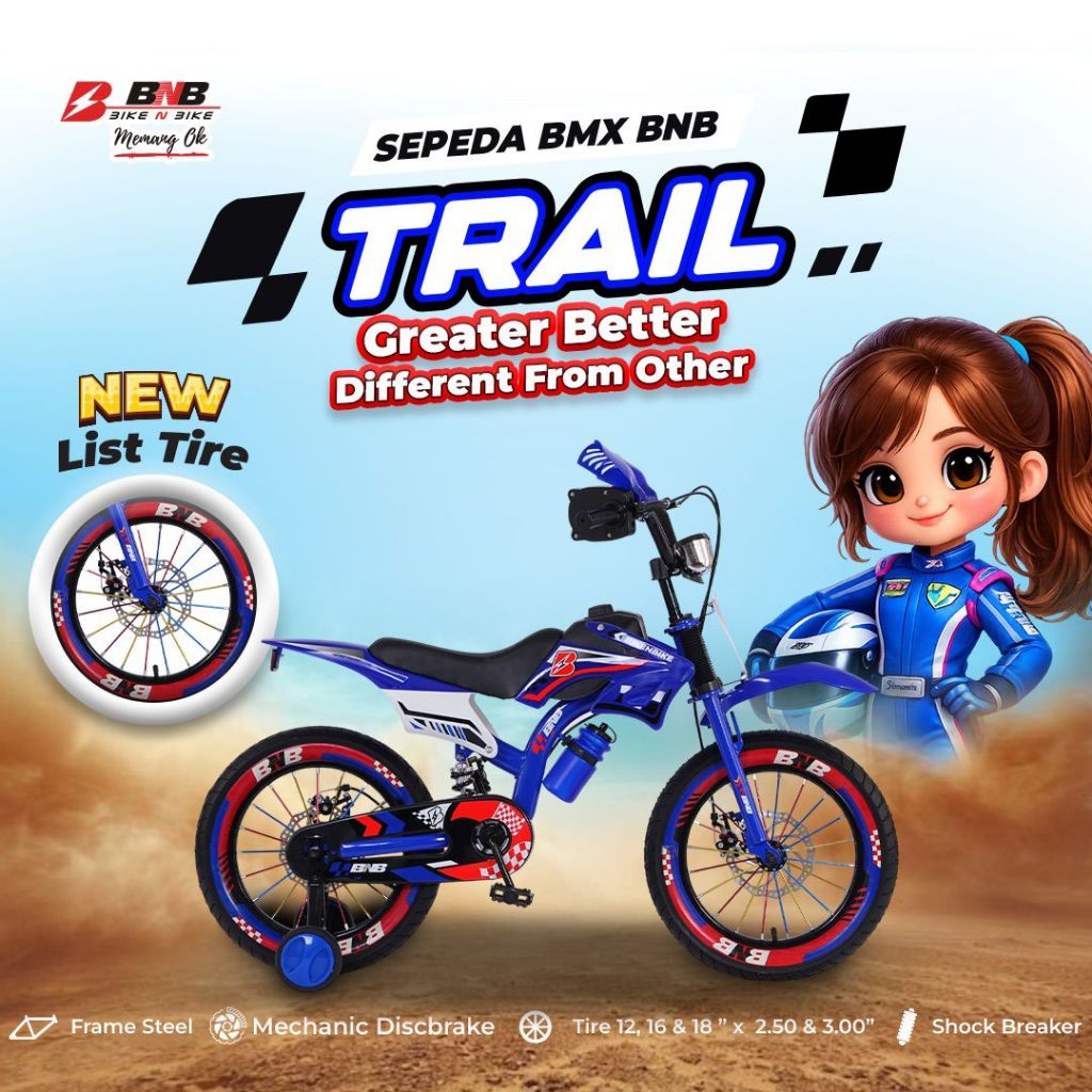 Jual Sepeda Anak Laki BMX BNB TRAIL GP FURIOUS BNB BULL Ukuran 12 16 18 ...