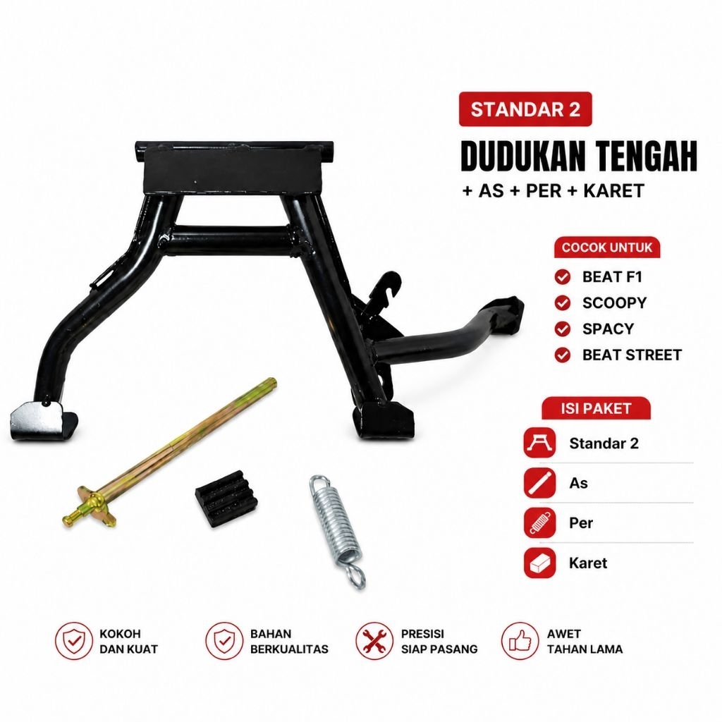 Jual Standar Tengah Beat FI Scoopy Spacy Beat Street Set Lengkap + As ...