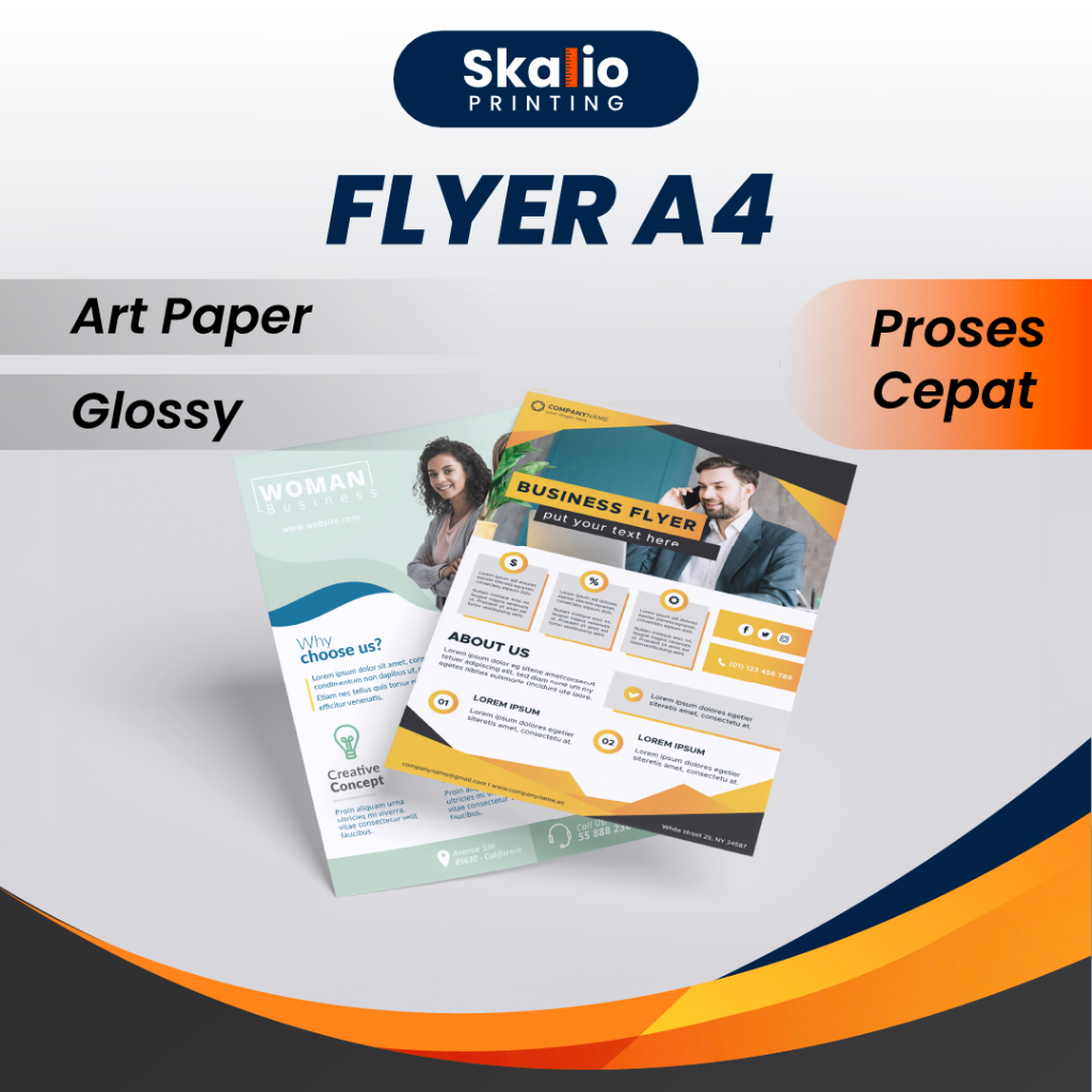 Jual Print Cetak Flyer Brosur A4 Art Paper dan Glossy Full Color ...