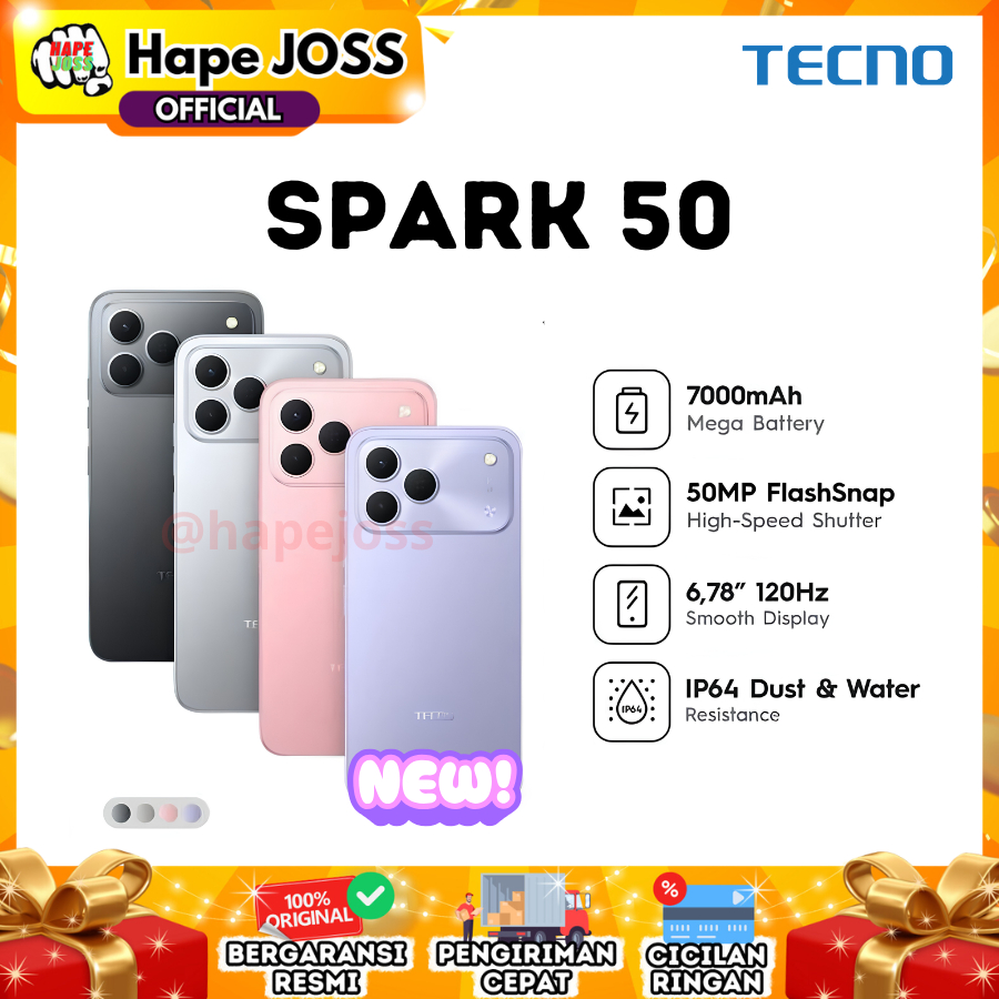 Jual Tecno Spark 50 4G Terlengkap & Harga Terbaru Juni 2026 | Shopee ...