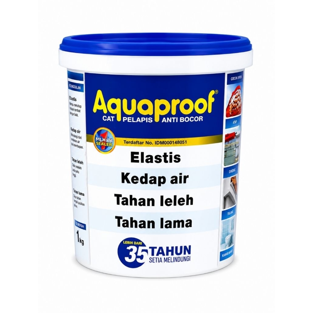 Jual Aquaproof 1Kg Cat Pelapis Anti Bocor Elastis Kedap Air Tahan Cuaca ...