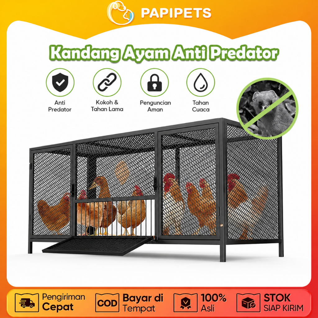 Jual PAPIPETS kandang ayam petelur Kandang Ayam Anti Ular Ekstra Besar ...