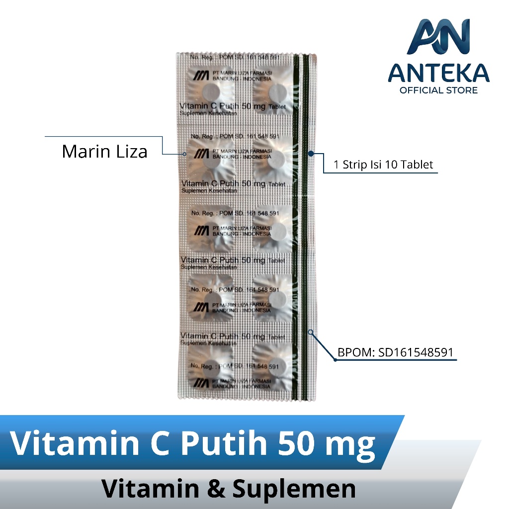 Jual Vitamin C Tablet 50 Mg Terlengkap & Harga Terbaru Juni 2026 ...