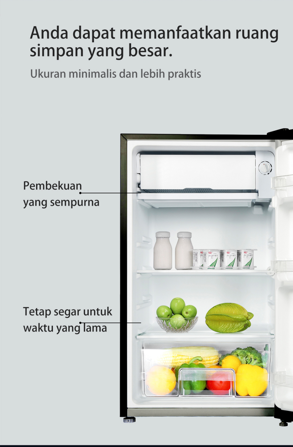 Jual TERLARIS Changhong Kulkas 1 pintu Lemari Es Kapasitas 100 Liter ...