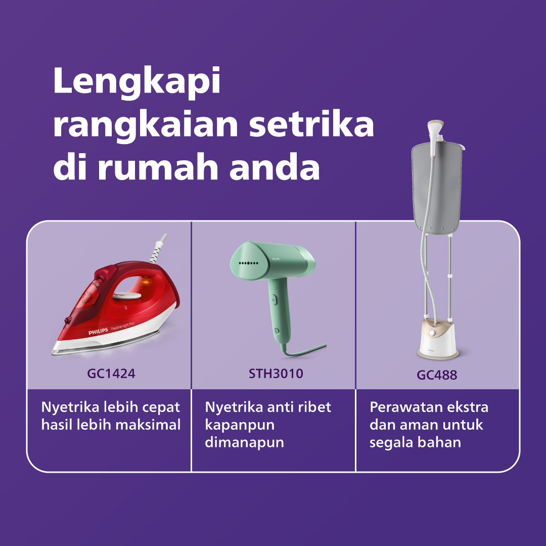 Jual Philips Setrika kering HD1173/80 Hitam, Ceramic 4 Lapis, Anti ...