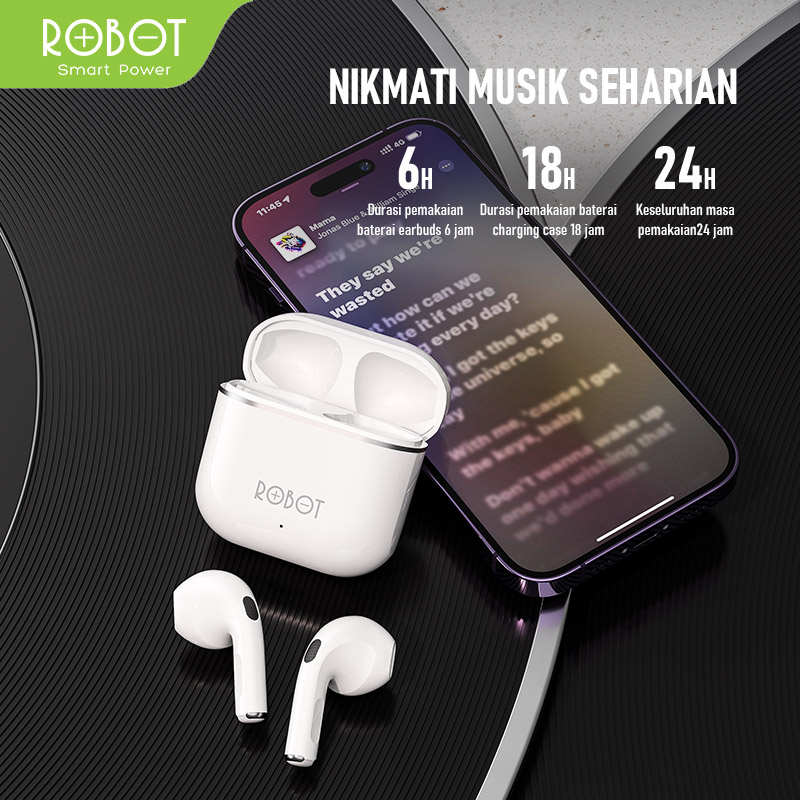 Jual Robot TWS Wireless Earphone Airbuds T50S Original BT 6.0 True ...
