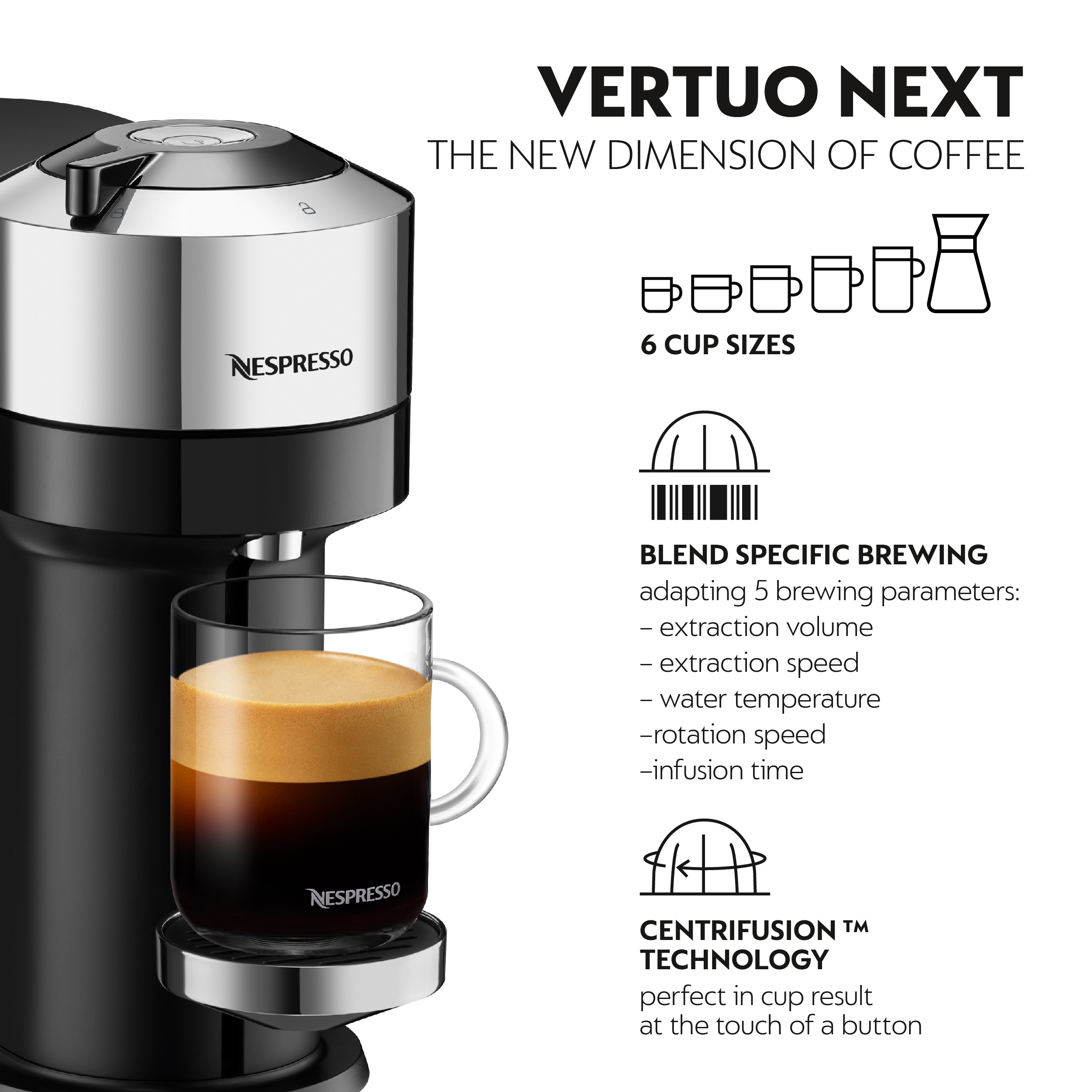 Jual Nespresso Vertuo Next Premium Coffee Machine, Black (Mesin Kopi ...