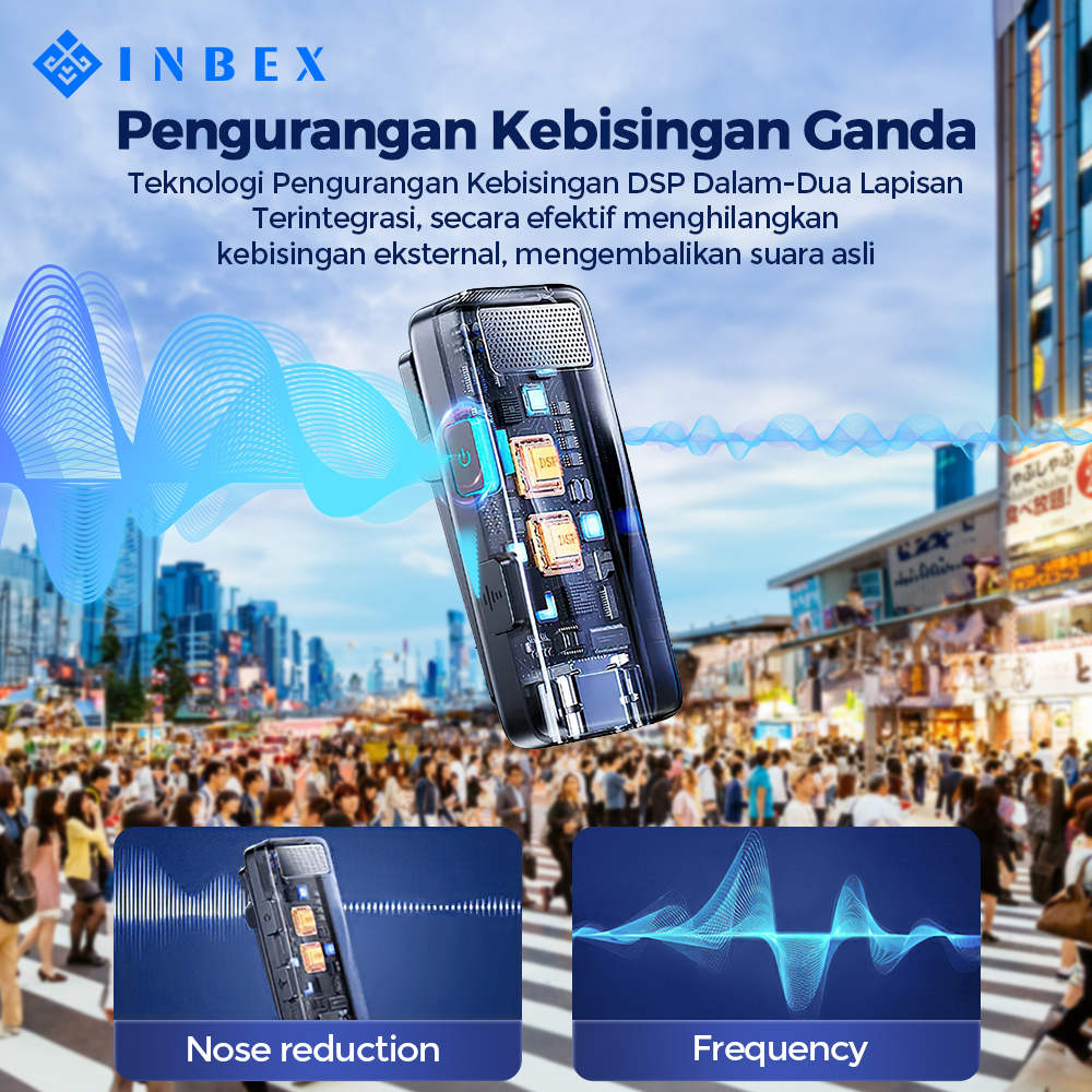 Jual INBEX IM4 Microphone Wireless Live stream/Video Mic Clip Dual ...