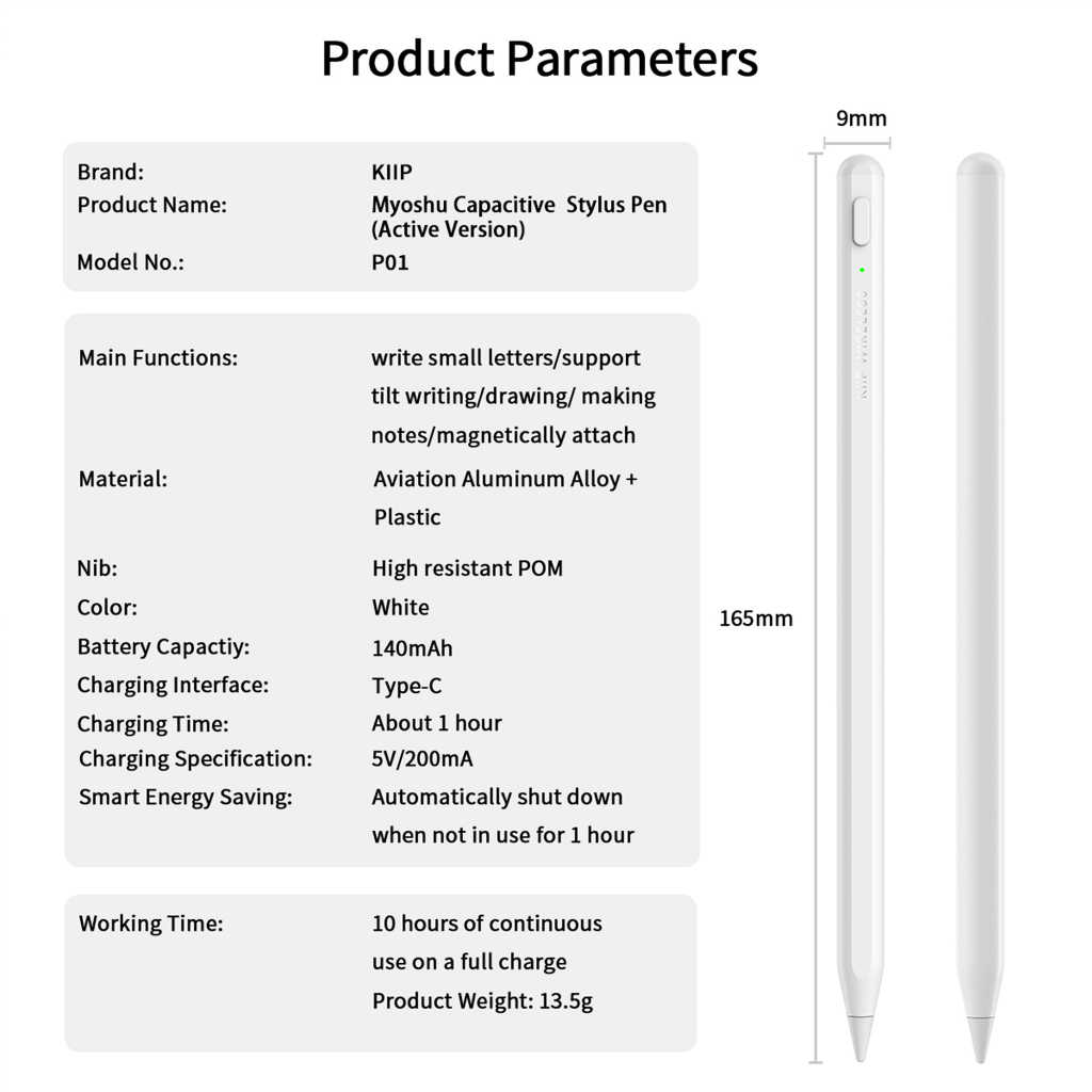 Jual KiiP Wireless P01 Stylus Pen Ipad Apple Pencil Stylus Pencil Palm ...