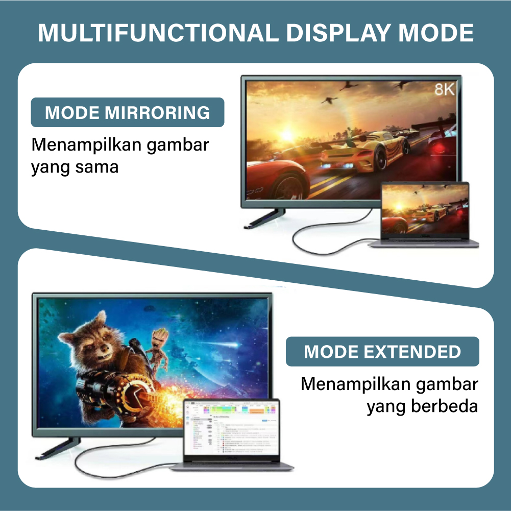 Jual Kabel USB Type C Converter to Display Port Laptop ke TV 8K PX CDP ...