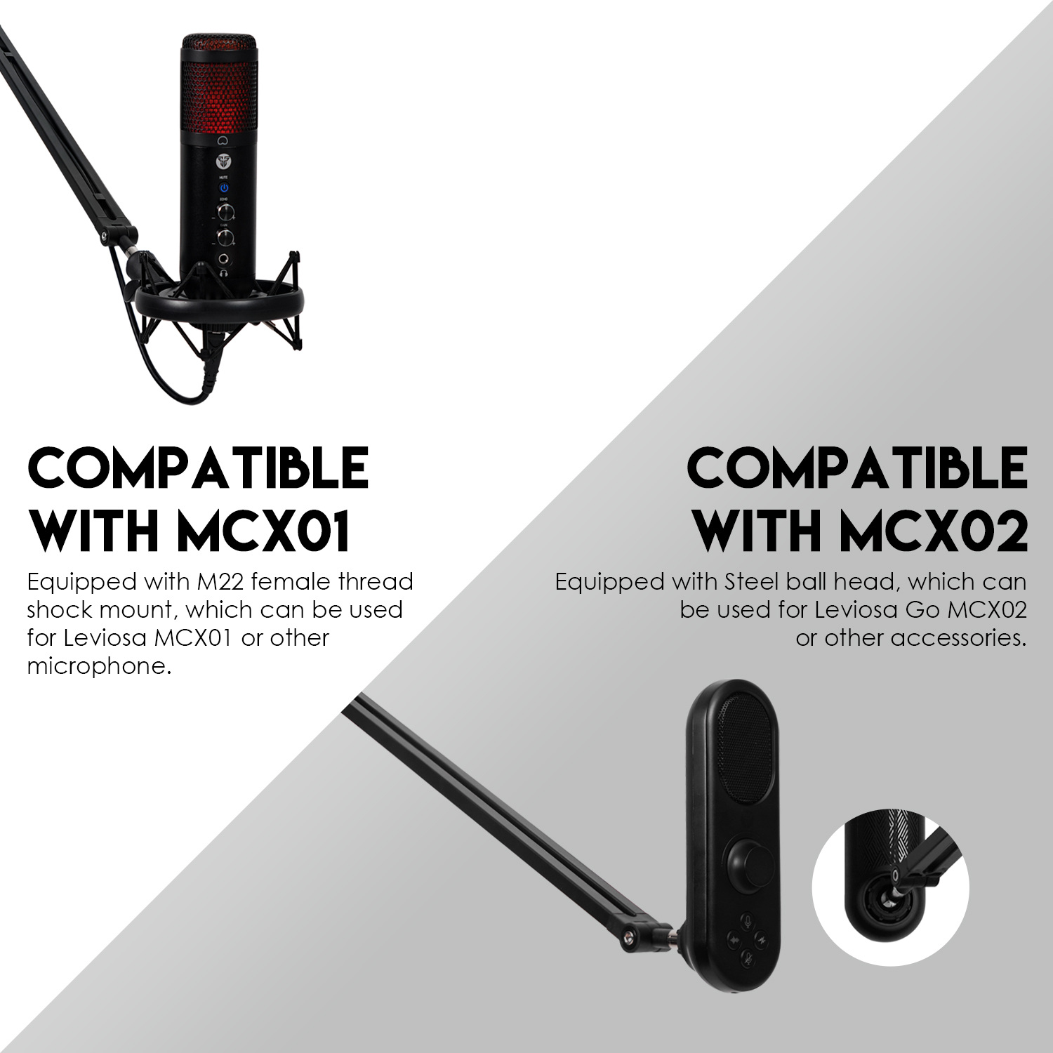 Jual Fantech Stand Mic Meja Boom Arm Adjustable AC902S for LEVIOSA ...