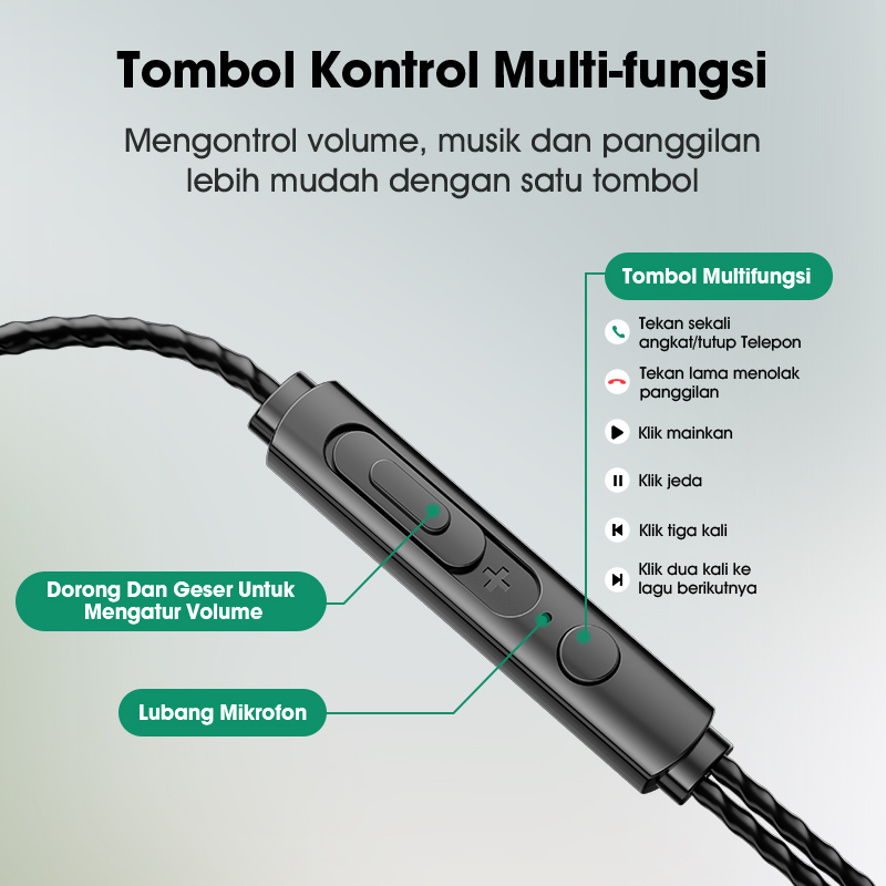 Jual ACOME Wired In Ear Metal Earphone AW09 / Headset Strong Material ...