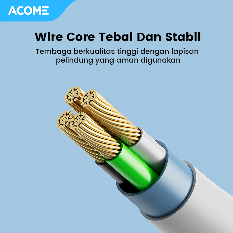 Jual Acome Data Cable Micro-USB Type C Lightning Original Fast Charging ...