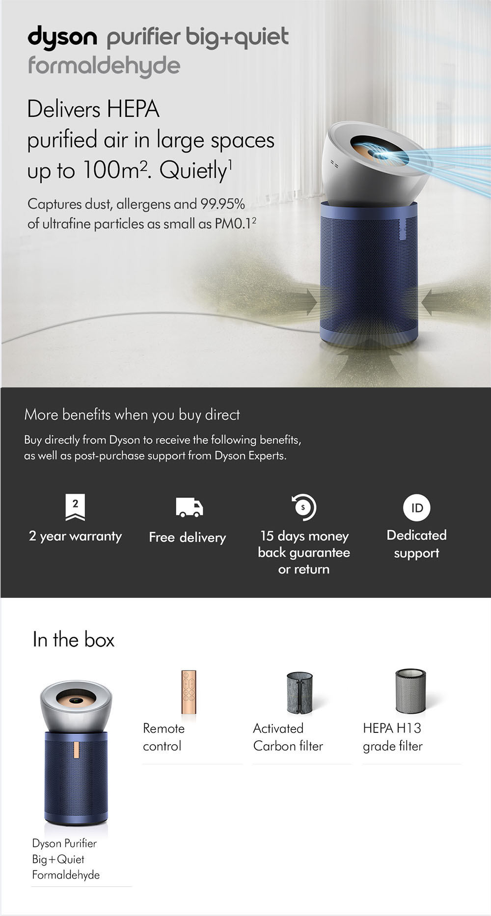 Jual Dyson Purifier Big+Quiet Formaldehyde BP03 (Bright Nickel/Prussian ...