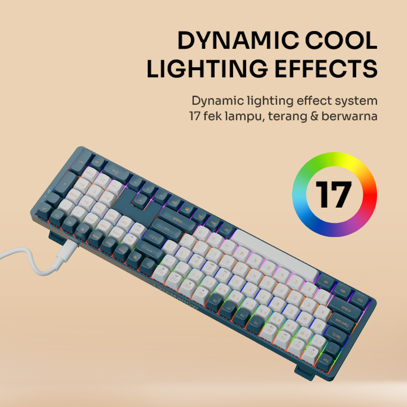 Jual ROBOT Mechanical Keyboard Wired Office Gaming Keyboard Red Switch ...