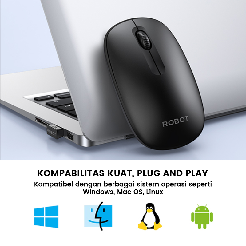 Jual ROBOT Mouse M260 2.4G Wireless Optical USB Mouse - Garansi Resmi 1 ...