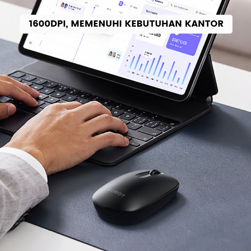 Jual ROBOT Mouse Wireless Laptop Komputer Tanpa Kabel USB 2.4G Optical ...