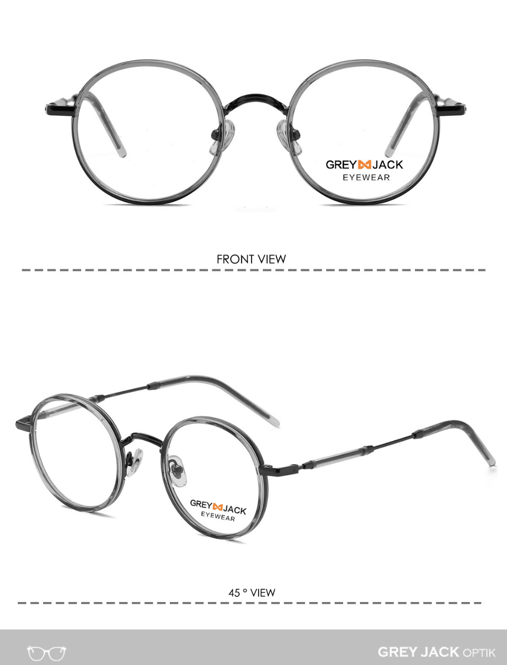 Jual Grey Jack Kacamata Antiradiasi Blueray Bulat TR Metal Retro Pria ...