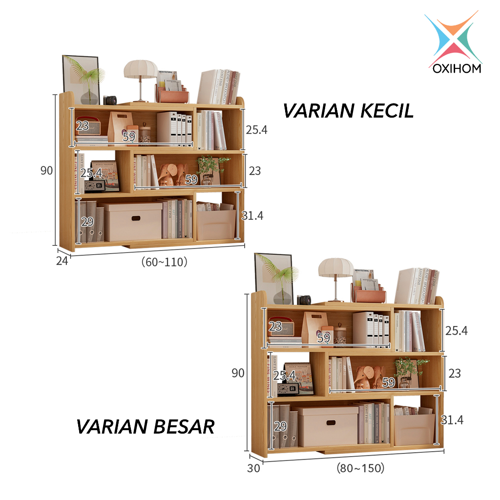 Jual Oxihom Lemari Buku Lemari Sepatu Lemari Kayu Pajangan Lipat Sudut ...