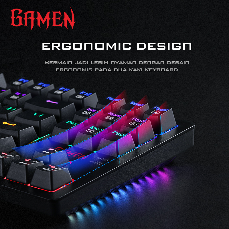 Jual GAMEN Keyboard Mouse Gaming Combo Station II 3600 DPI 7 Mode RGB ...