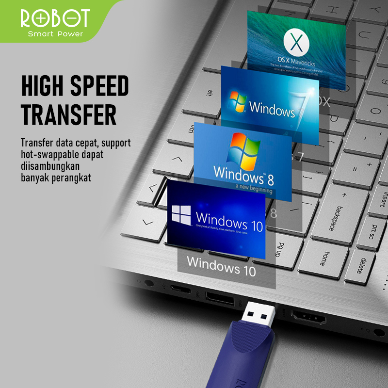 Jual ROBOT RF508 / RF516 Flashdrive / Flashdisk 8GB, 16GB USB 3.0 High ...