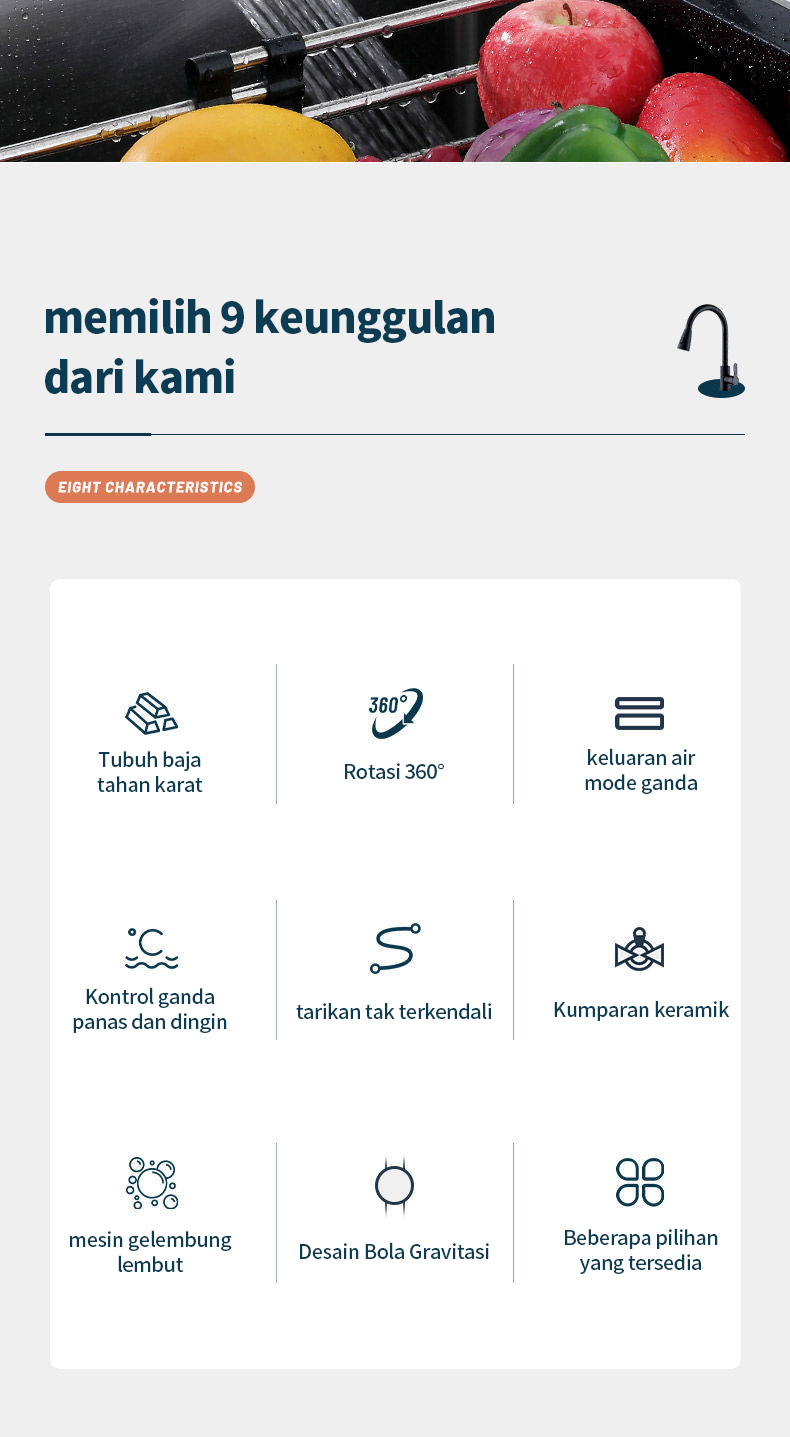 Jual Tarik Faucet Sprayer/Kran Sink Cuci Piring/Keran angsa fleksibel ...