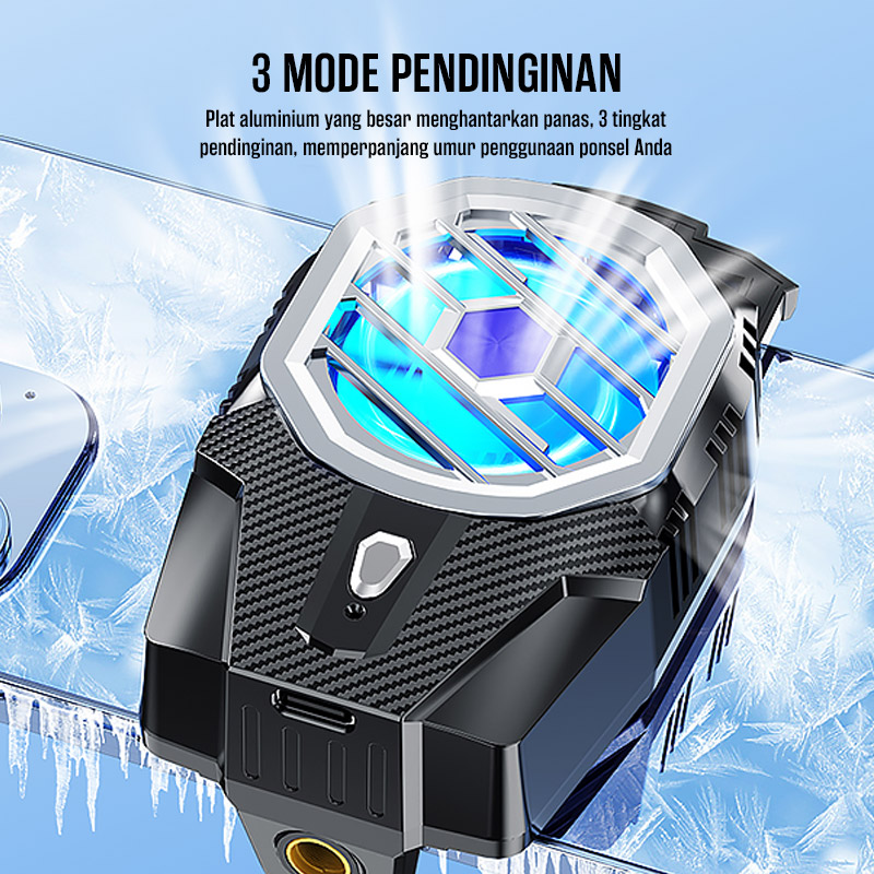 Jual GAMEN Fan Cooler Hp Tanpa Kabel Wireless Type-C Rechargeable GMR05 ...