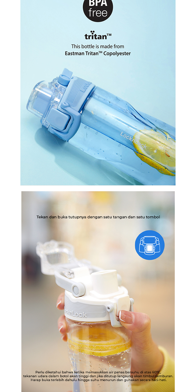 Jual LocknLock Exclusive Botol Minum Grip Sports Bottle Tritan 700ml - ABF797 | Shopee Indonesia