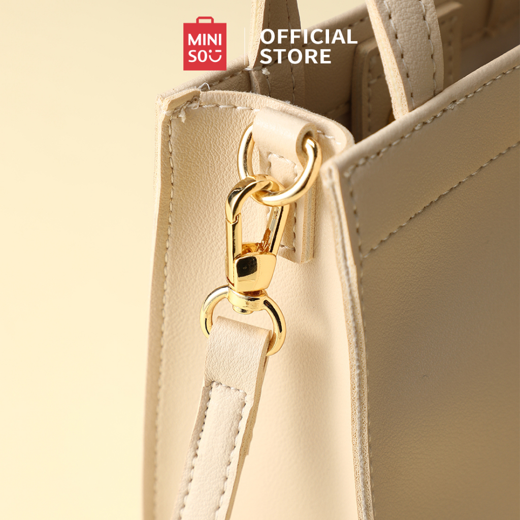 Jual MINISO Handbag Tas Tangan Retro Tas Selempang Top-handle Bags Gaya ...