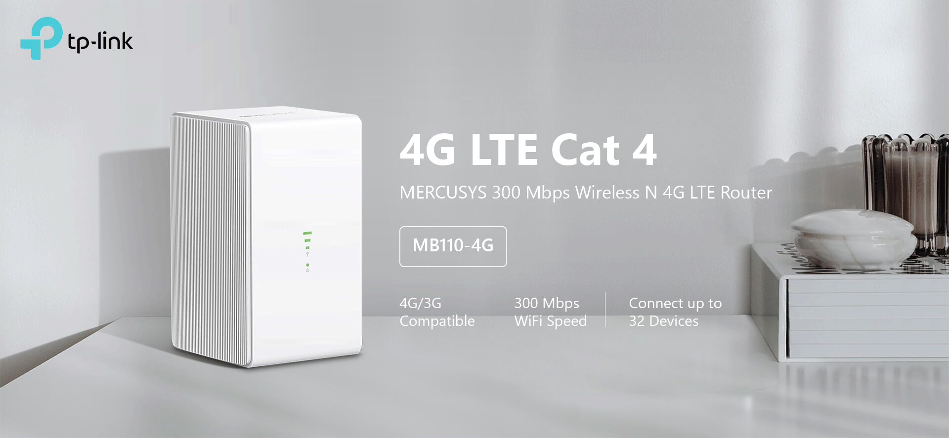 Jual TP-Link | Mercusys MB110-4G | 4G LTE Router | 300 Mbps Wireless N ...