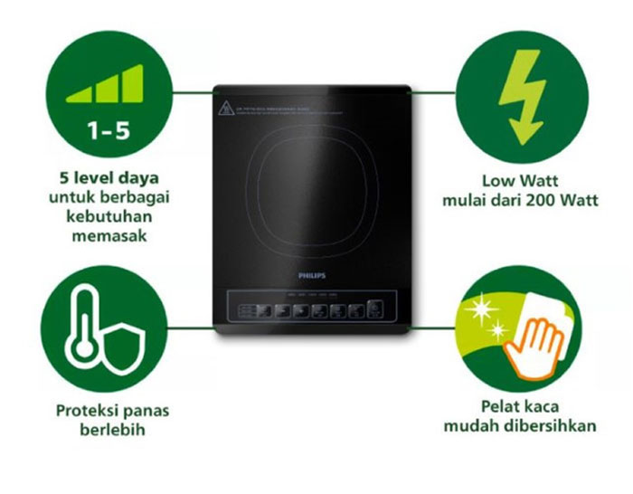 Jual Philips Induction Cooker HD4902/33 - Kompor Listrik - 800W ...