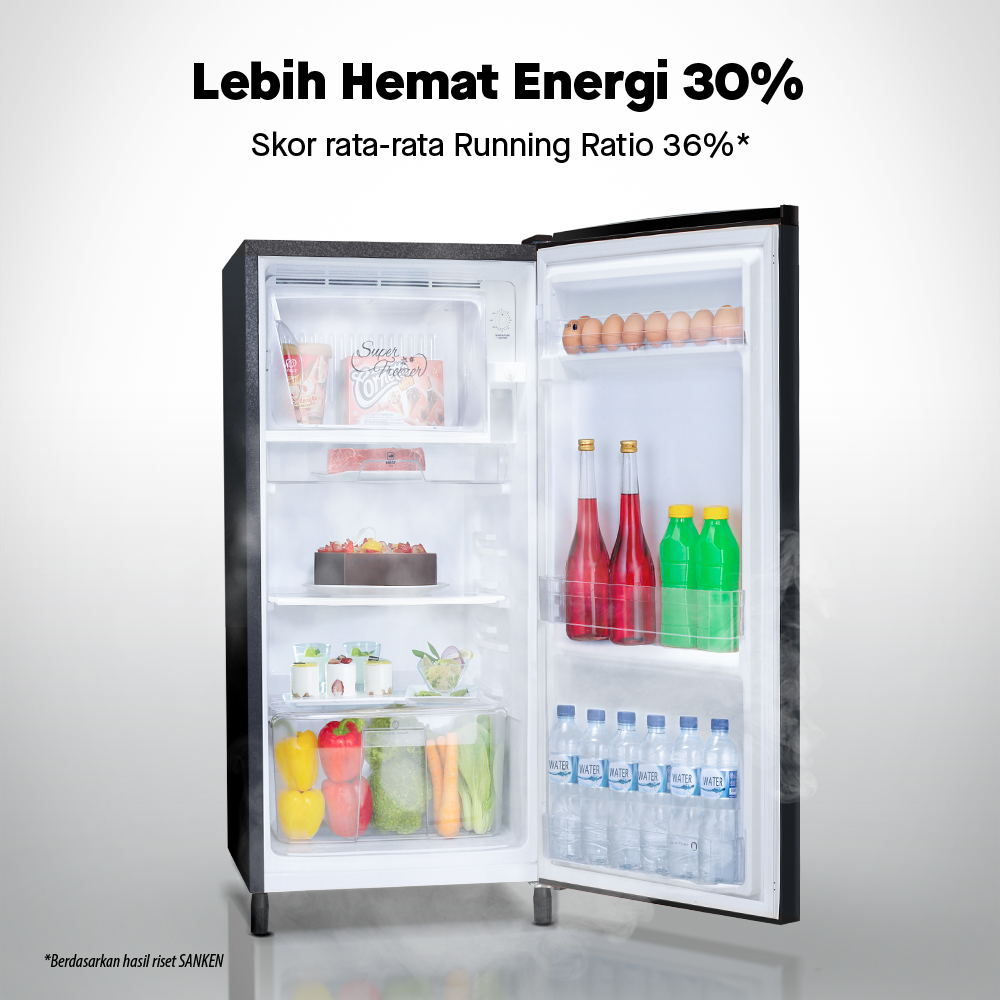 Jual Sanken Kulkas Satu Pintu SK-V163PA-BB Hitam | Shopee Indonesia