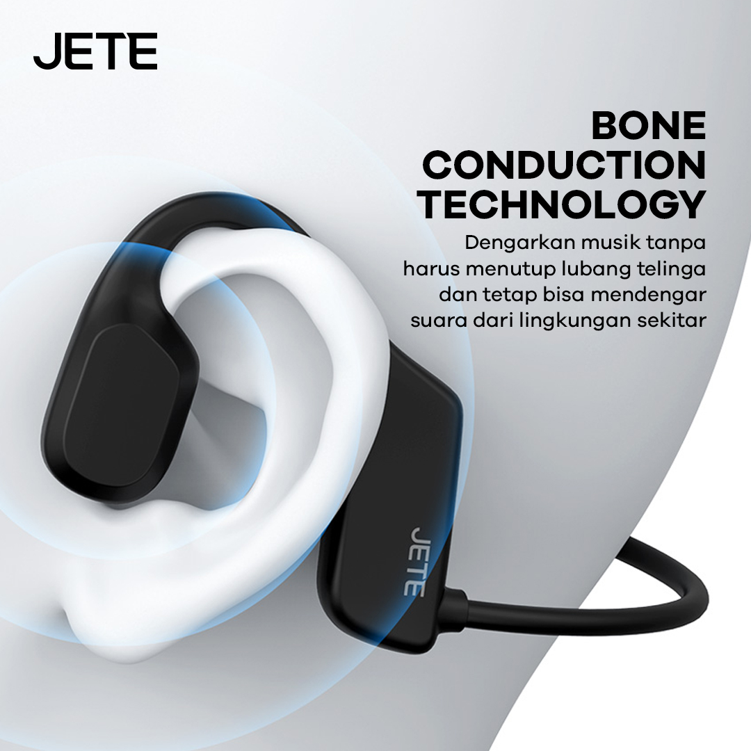 Jual Headset Bluetooth Open Ear Headset Lari JETE Open Fast Bone ...