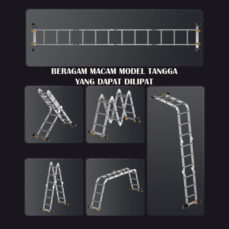 Jual Tangga Teleskopik Multifungsi 4.7M/3.7M/5.8M Meter Paduan ...