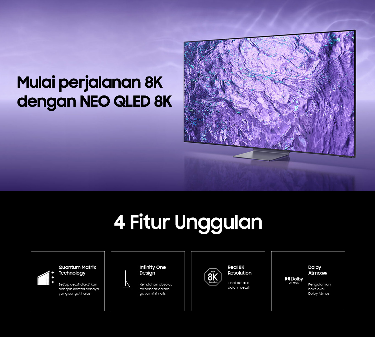 Jual Samsung Smart TV 65 inch Neo QLED 8K QN700C dengan Neural Quantum ...