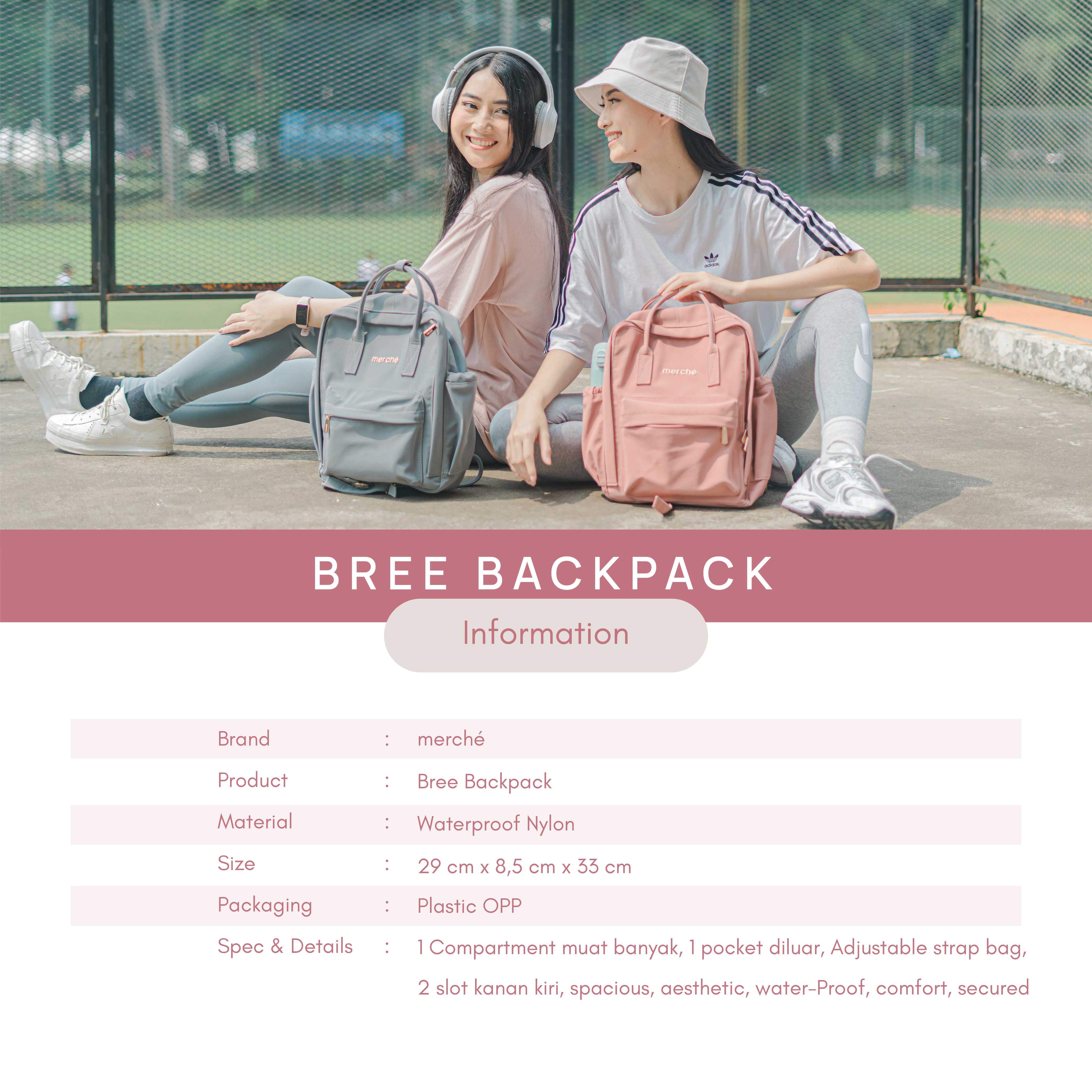 Jual Merche Tas Wanita Backpack Bree | Shopee Indonesia