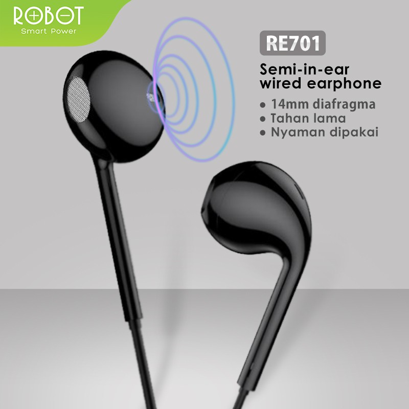 Jual ROBOT RE10 Headset Kabel Earphone 3.5mm Bass Jernih Ergonomis ...