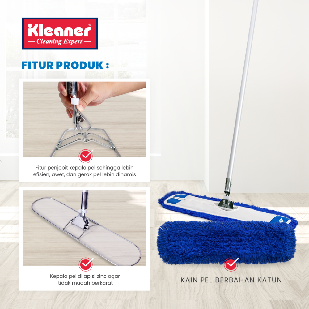 Jual Kleaner Alat Sapu Lobby Duster Mop 80 cm | Shopee Indonesia