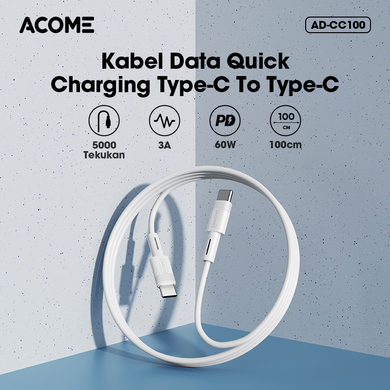 Jual ACOME Kabel Data Type-C to USB-C / Type-C to Lightning / Data ...