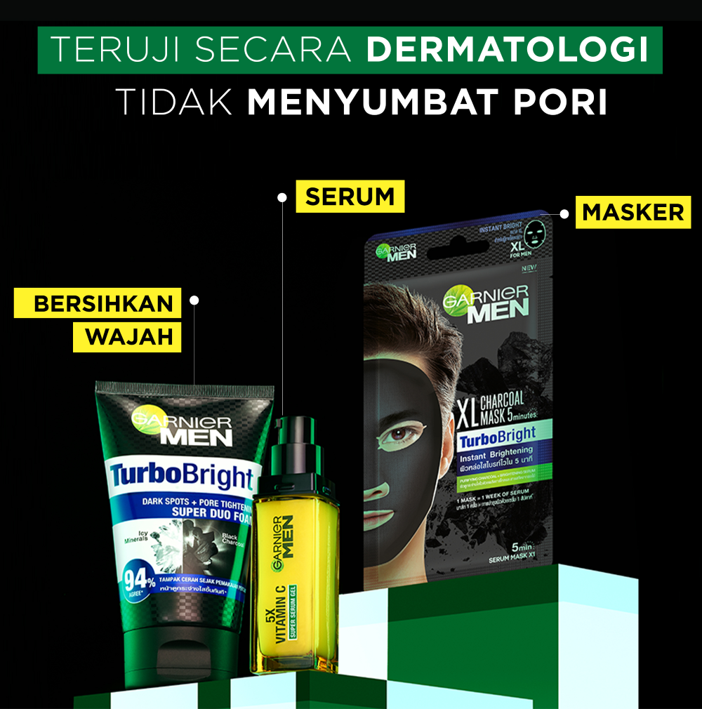 Jual GARNIER Men Turbo Bright 5x Vitamin C Super Serum Gel - 30ml Serum ...