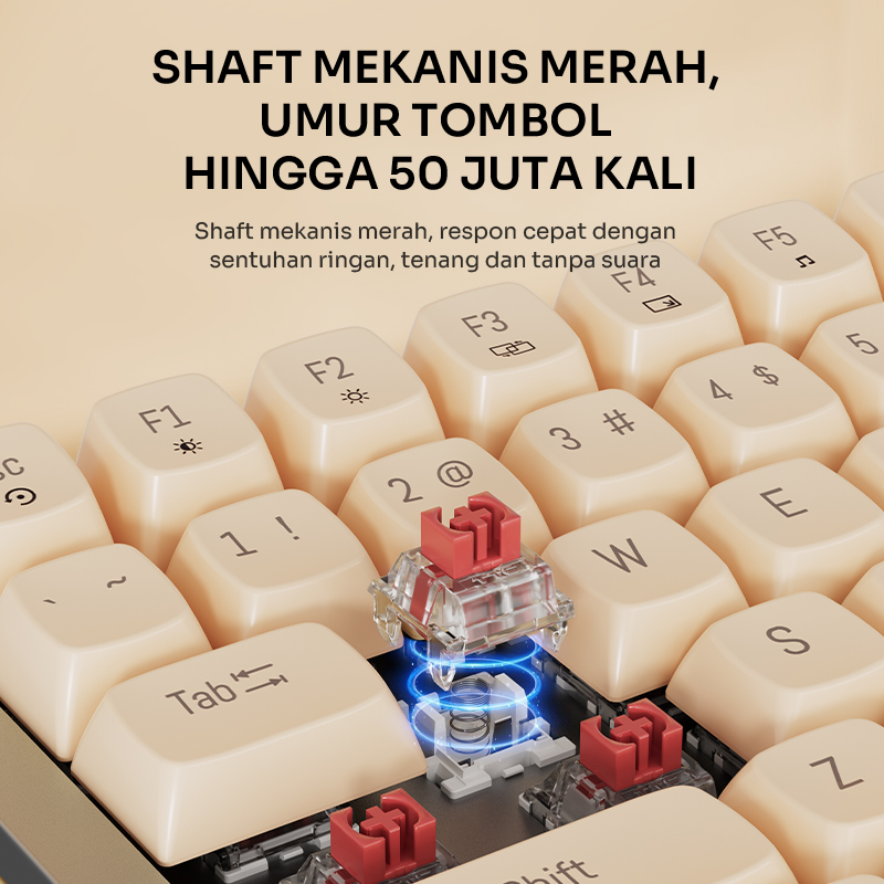 Jual ROBOT Mechanical Keyboard Wired Office Gaming Keyboard Red Switch ...