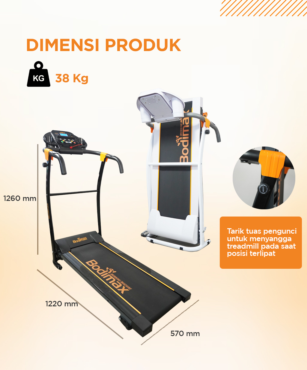 Jual BODIMAX RUNNING MACHINE - Alat Fitness Treadmill Elektrik | Shopee ...