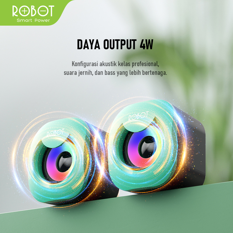 Jual ROBOT Speaker Komputer Mini PC RGB Desktop Gaming Speaker Laptop ...