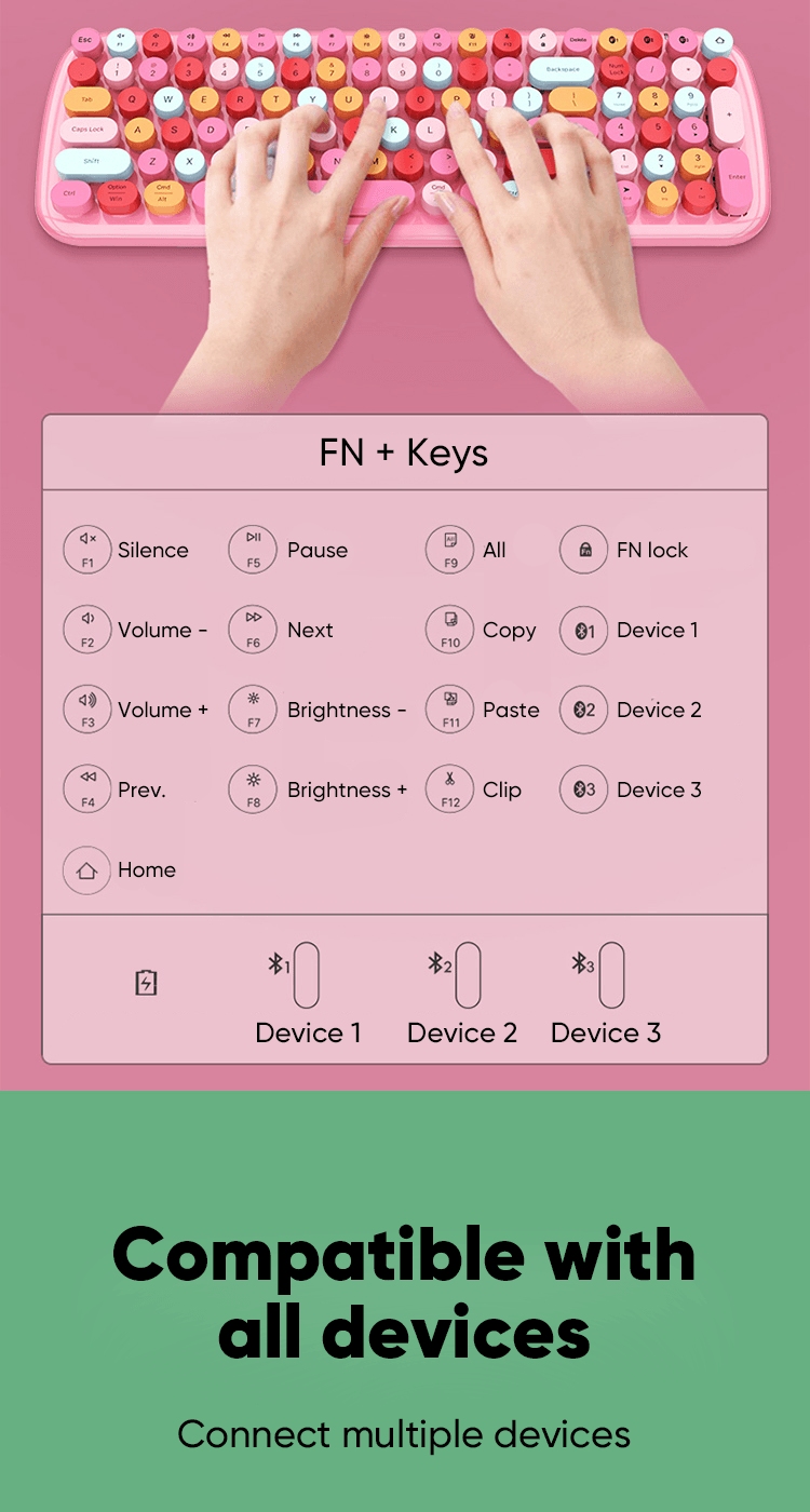 Jual MOFii Keyboard Bluetooth 5.1 Wireless Candy BT | Shopee Indonesia