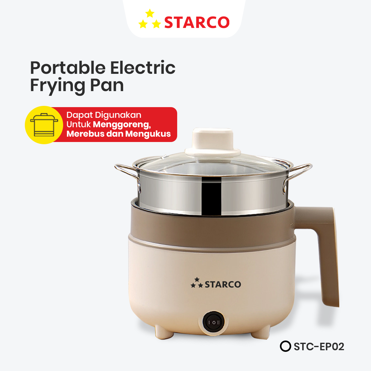 Jual Starco Panci Listrik Elektrik Serbaguna Anti Lengket Kukus STC ...