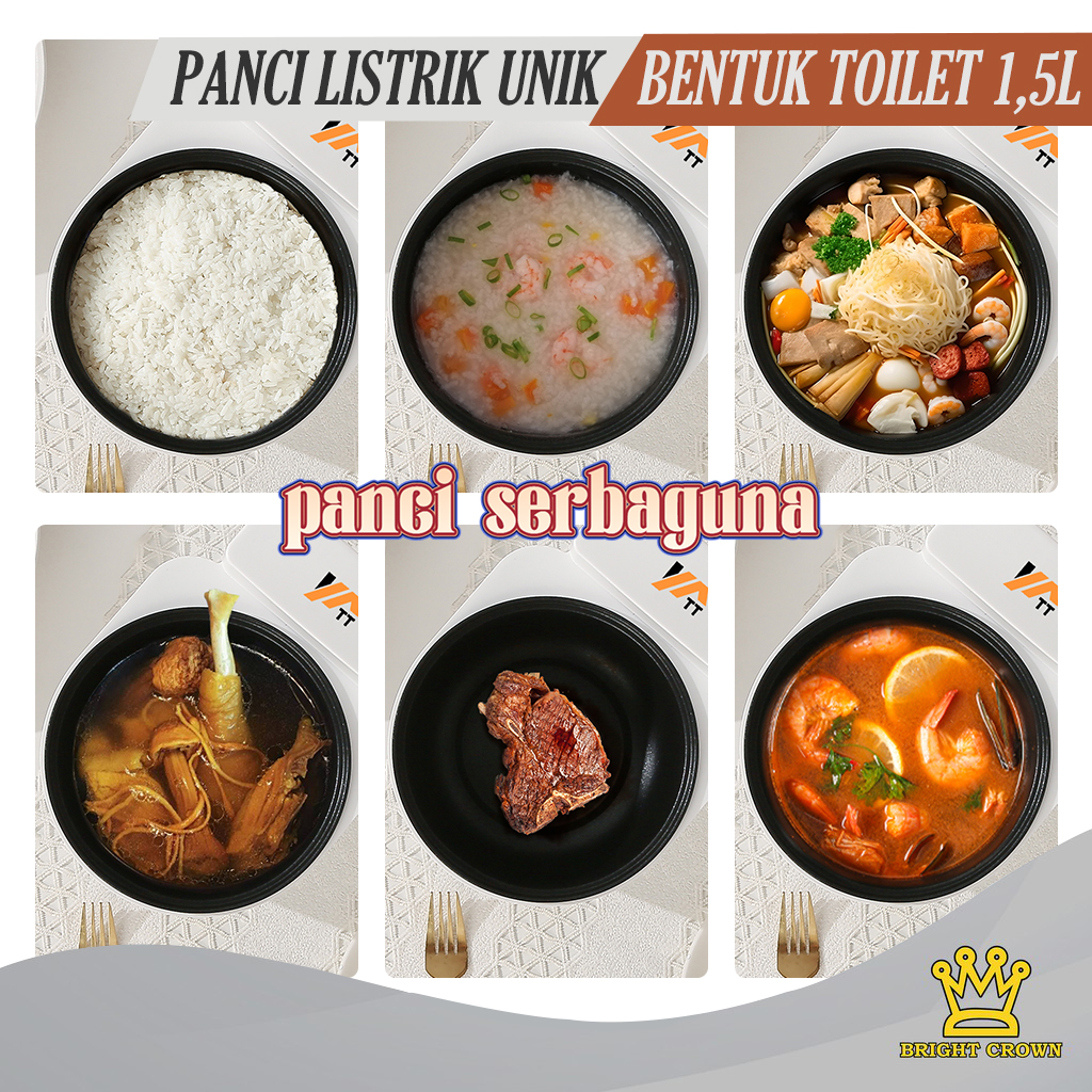 Jual YATT by Bright Crown Panci Listrik 1.5L Unik Bentuk Toilet / Rice ...