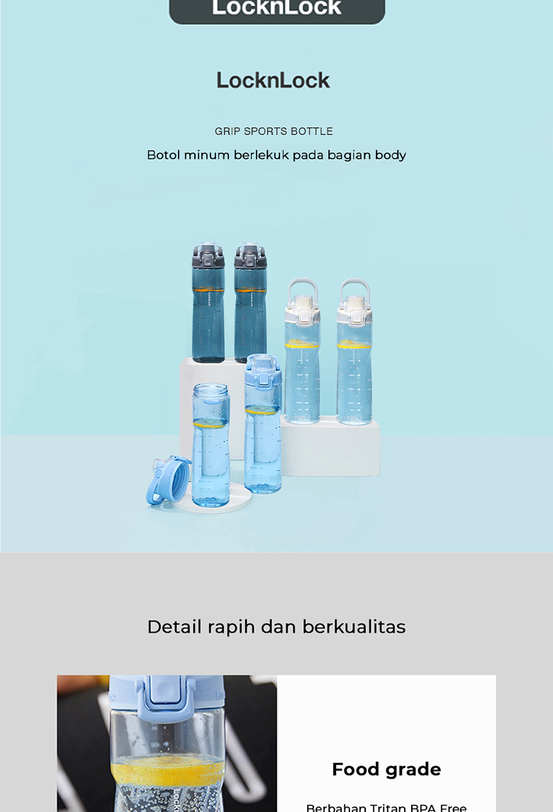 Jual LocknLock Exclusive Botol Minum Grip Sports Bottle Tritan 700ml ...