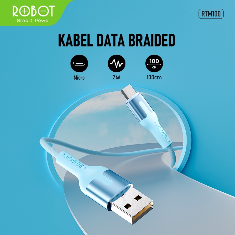 Jual ROBOT Kabel Data RTM RTL RTC 1M Original Fast Charging 2.4A Type-C ...