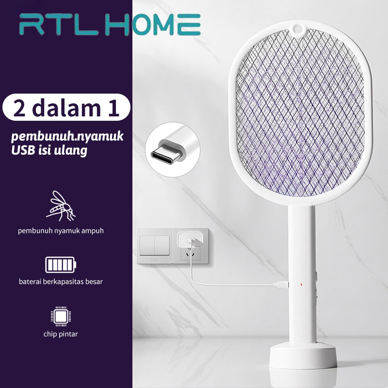 Jual 【COD】RTL Raket Nyamuk Elektrik Cas Ori Tahan Lama Murah Awet ...